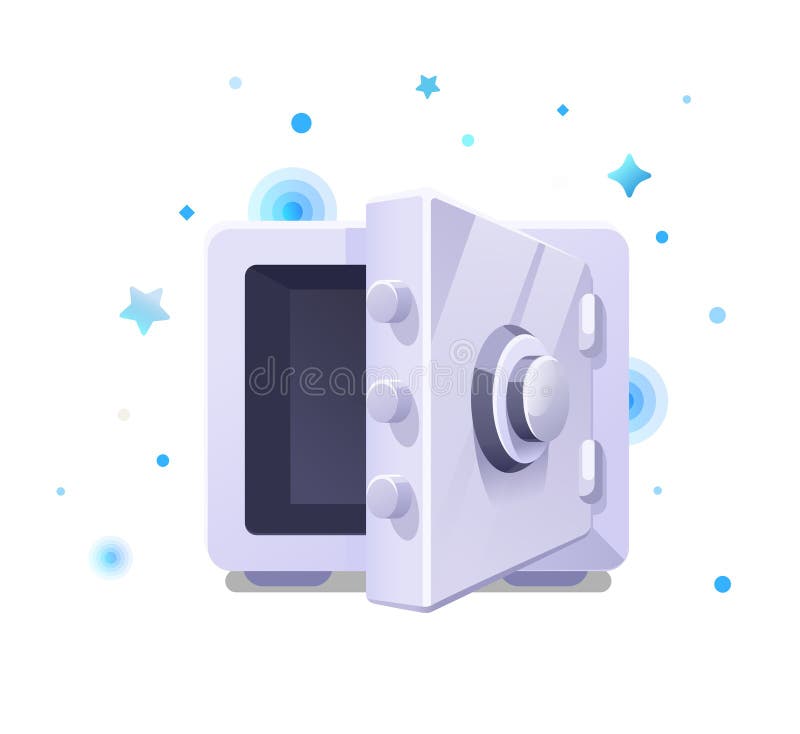 Illustration of an Open Safe Stock Vector - Illustration of combination ...