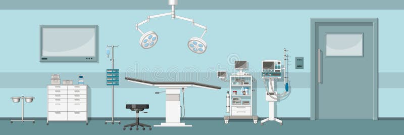 Illustration of a Operating Room Stock Vector - Illustration of doctor ...