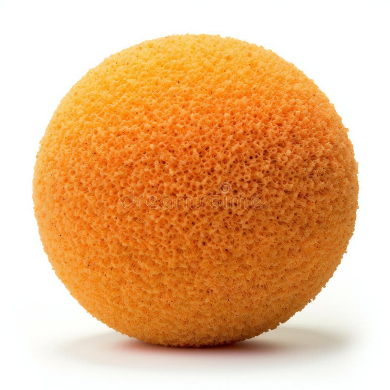 Orange Bath Sponge Isolated on White Background Stock Illustration ...