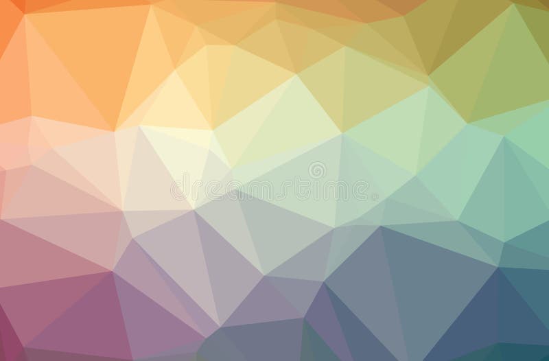 Illustration of Orange and Blue Abstract Polygonal Modern Multicolor ...