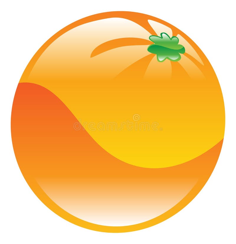 Illustration of Orange Fruit Icon Clipart Stock Vector - Illustration ...