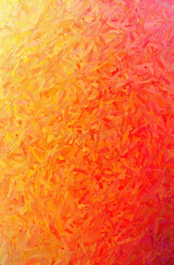 Illustration of Orange Large Color Variation Impasto Vertical ...