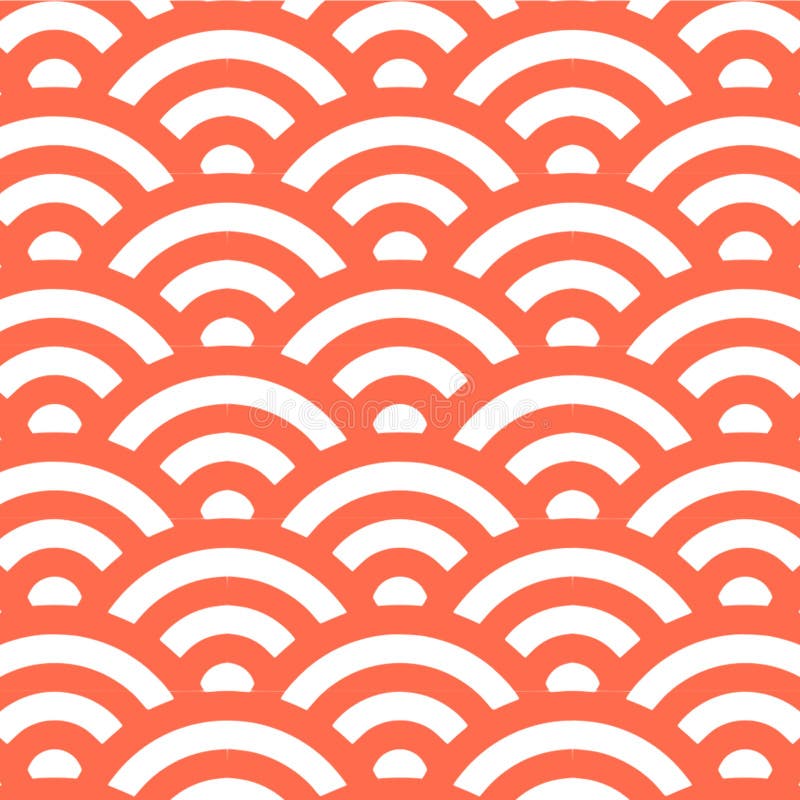 Illustration of Orange Mermaid Patterns on a White Background Stock ...