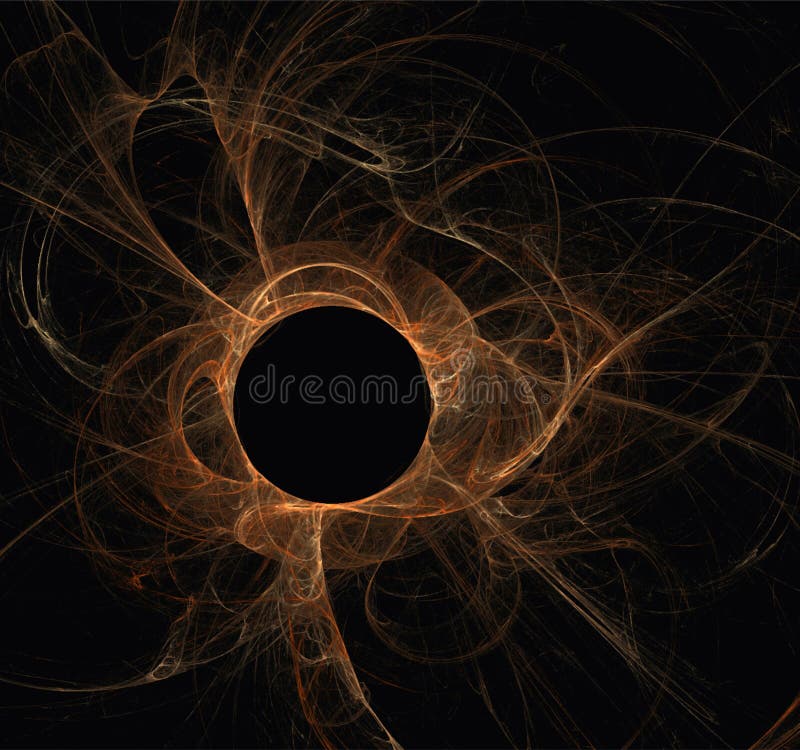 Illustration of Orange Space Planet Star System, Color Graphics Stock ...