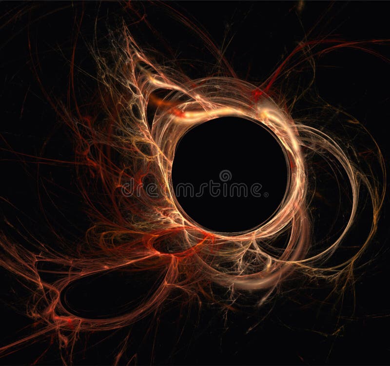 Illustration of Orange Space Planet Star System, Color Graphics Stock ...