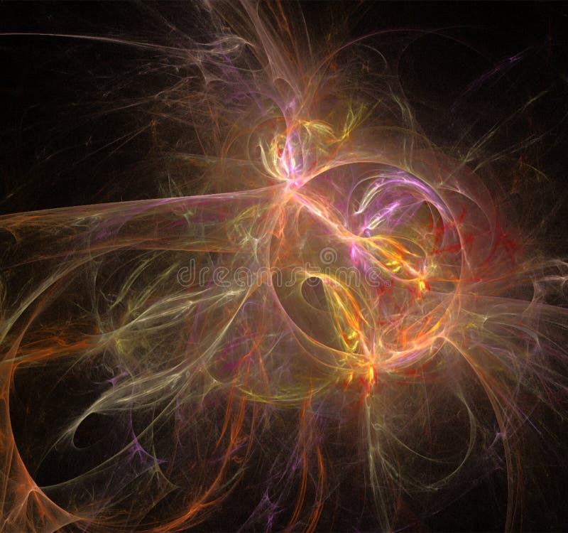 Illustration of Orange Space Planet Star System, Color Graphics Stock ...