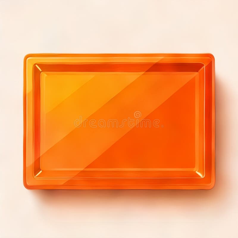 Illustration of an Orange Square Box on a Pastel Background. Stock ...