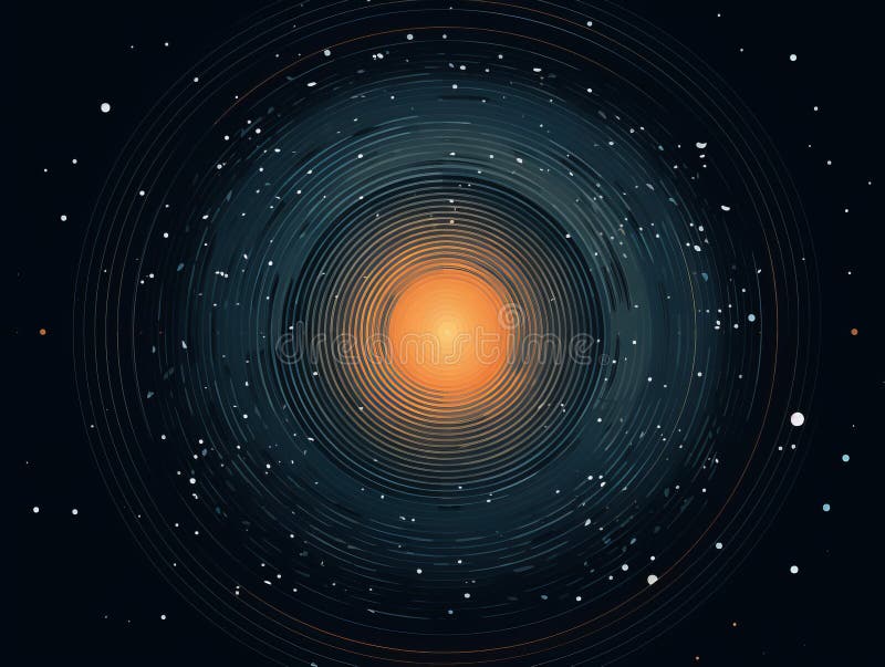 An Illustration of an Orange Star in the Middle of a Black Background ...