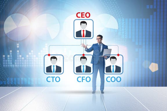 Illustration of Organisation Chart with Various Executives Stock Image ...