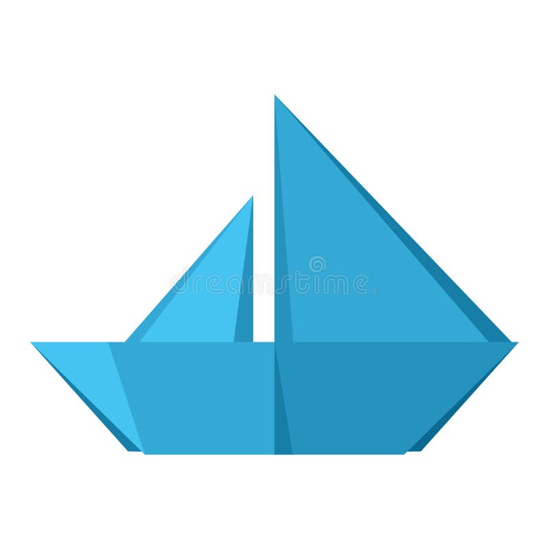 Geometric Origami Boat Stock Illustrations – 770 Geometric Origami Boat ...