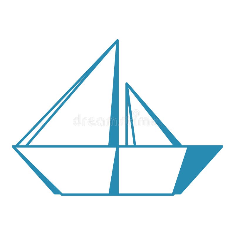 Geometric Origami Boat Stock Illustrations – 770 Geometric Origami Boat ...