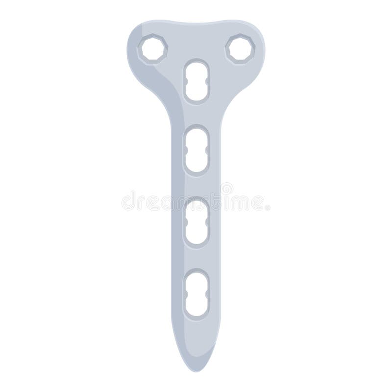 Vector Image of a Medical Titanium Bone Fixation Plate for Surgeries ...
