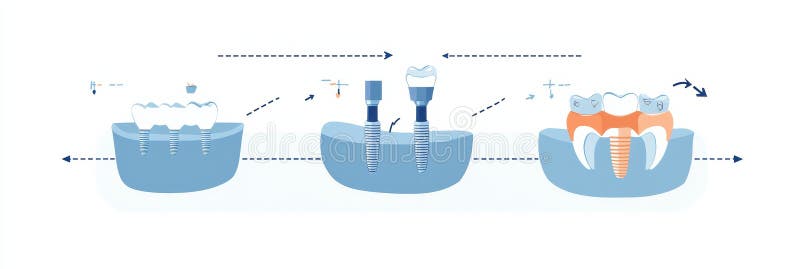 This Illustration Outlines the Sequential Stages of Dental Implants ...