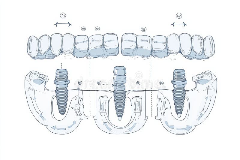 Illustration Outlines the Three Key Stages of Dental Implant Placement ...