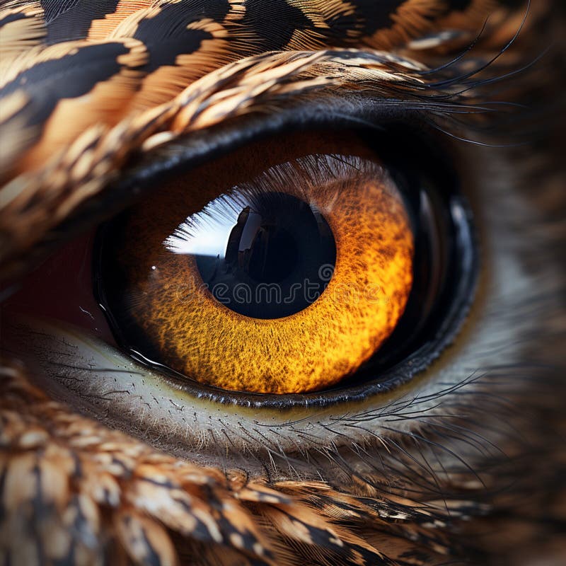 Illustration of an Owl S Sharp Eye Stock Illustration - Illustration of ...