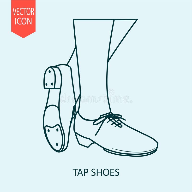 Illustration of Oxford Style Tap Shoes Design Flat Illustration Stock ...