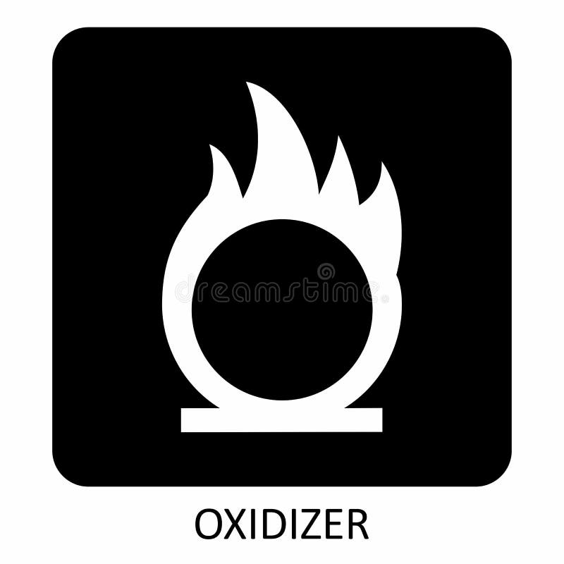 Warning Oxidizer Symbol Sign, Vector Illustration, Isolate on White ...
