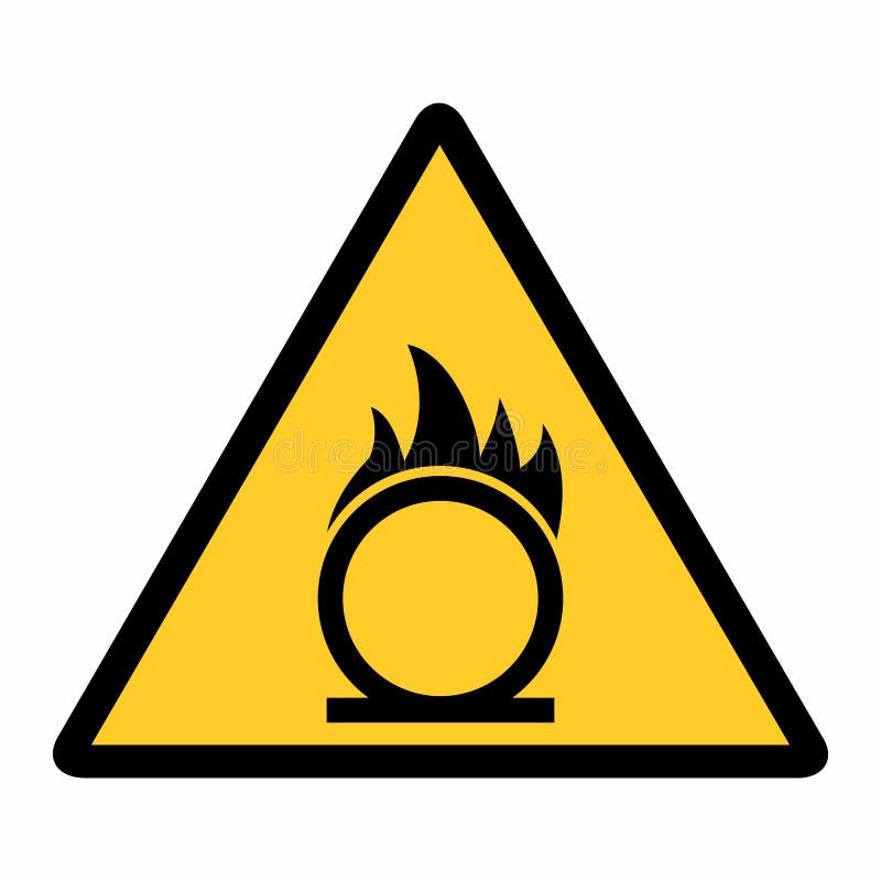 Warning Oxidizer Symbol Sign, Vector Illustration, Isolate on White ...