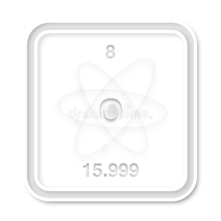 Illustration of Oxygen Chalcogen Chemical Element Emblem Stock Photo ...