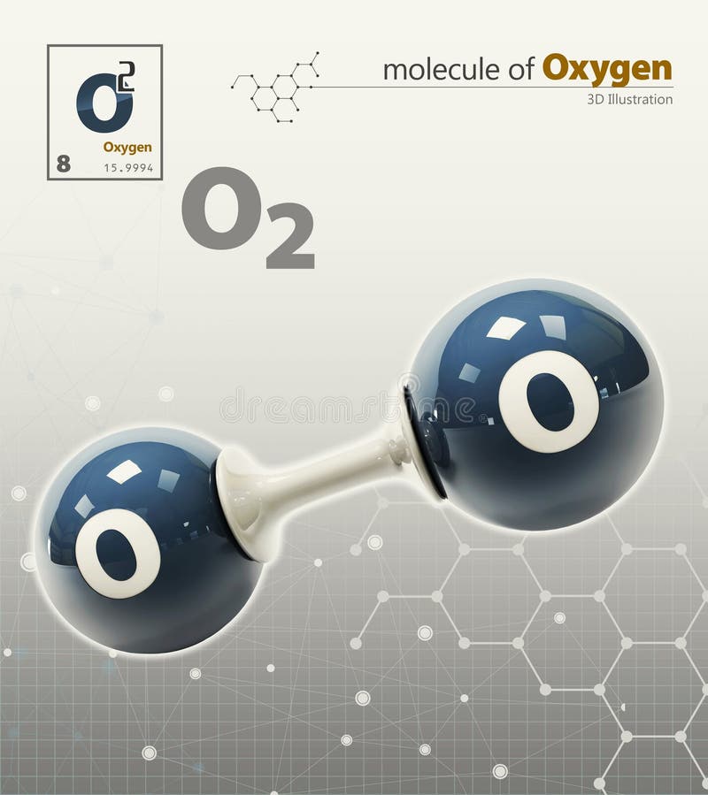 Illustration of Oxygen Molecule Grey Background Stock Illustration ... Illustration of Oxygen Molecule Grey Background Stock Illustration ...