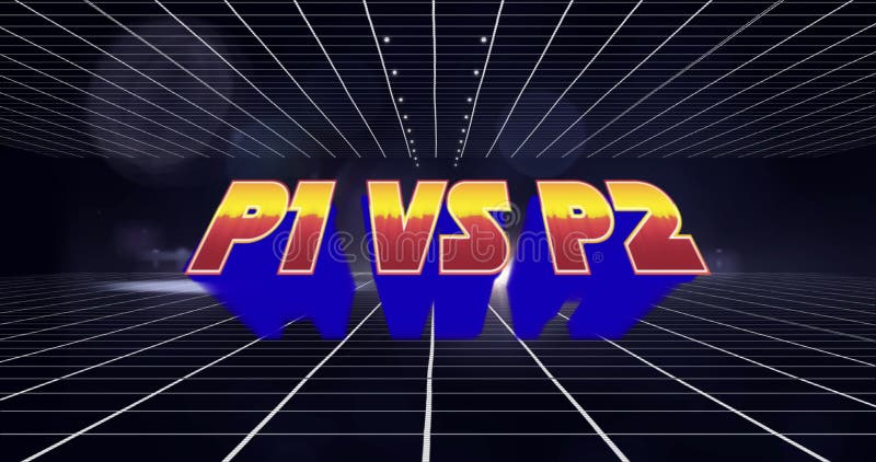 Illustration of P1 Vs P2 Text with Grid Pattern and Lens Flare Against ...