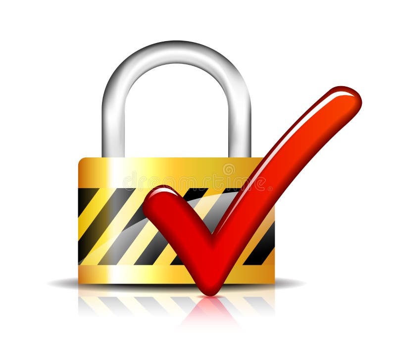 Padlock closed desgn stock vector. Illustration of concept - 107735508