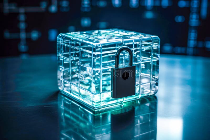 Illustration of Padlock. Concept of Cyber Security and Personal ...