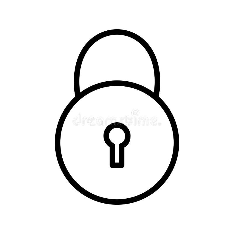 Illustration Padlock Icon stock illustration. Illustration of flat ...