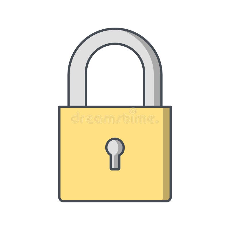 Illustration Padlock Icon stock illustration. Illustration of line ...
