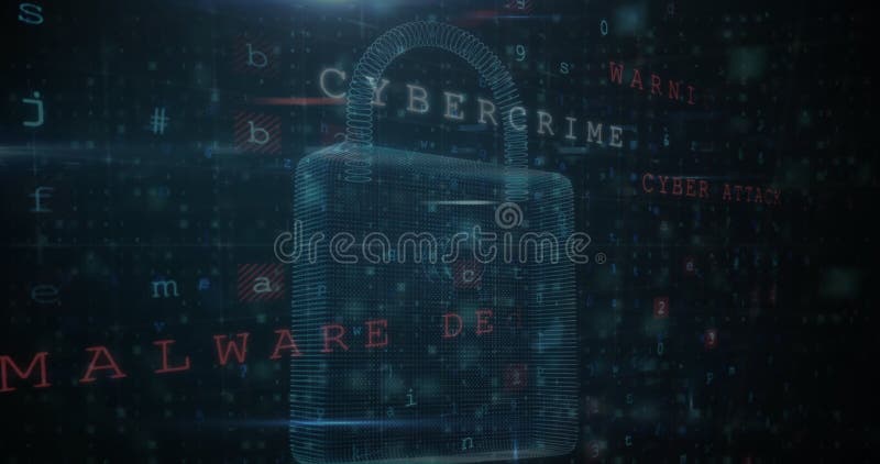 Illustration of Padlock with Multiple Words, Letters and Numbers Over ...