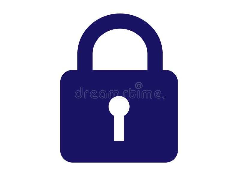 Illustration of a Padlock Symbol (locked Key Icon) Stock Illustration ...