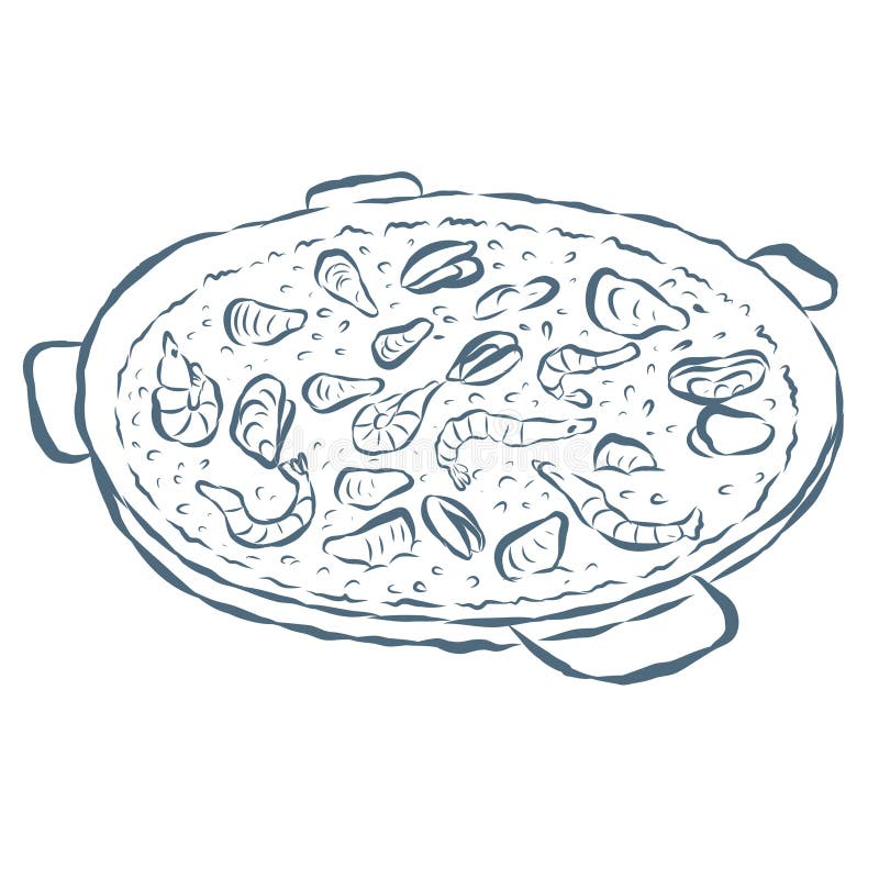 Illustration of Paella Vector Graphic. Stock Illustration ...