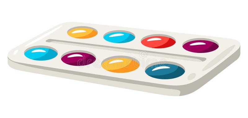 Illustration of Paint Box. School Item. Education Image for Design ...