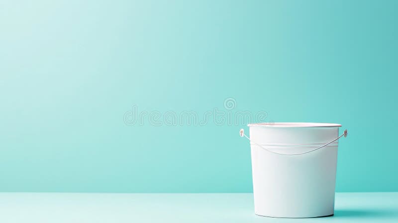 An Illustration of a Paint Bucket Mockup Template with a Handle and a ...