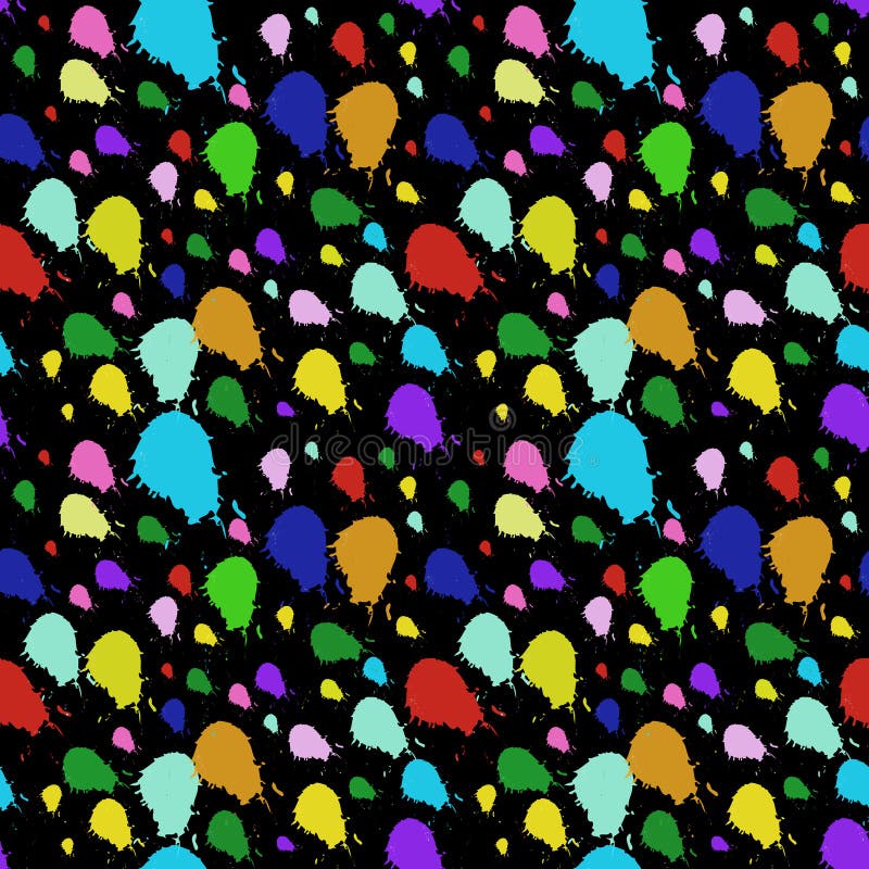 Illustration with Paint Splatter Pattern Design in Variety of Colors ...