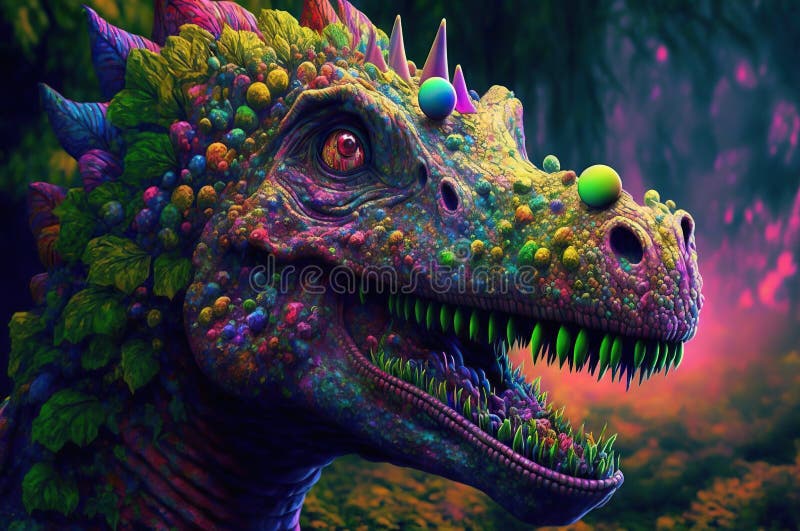 Illustration of the Painted T-rex Stock Illustration - Illustration of ...