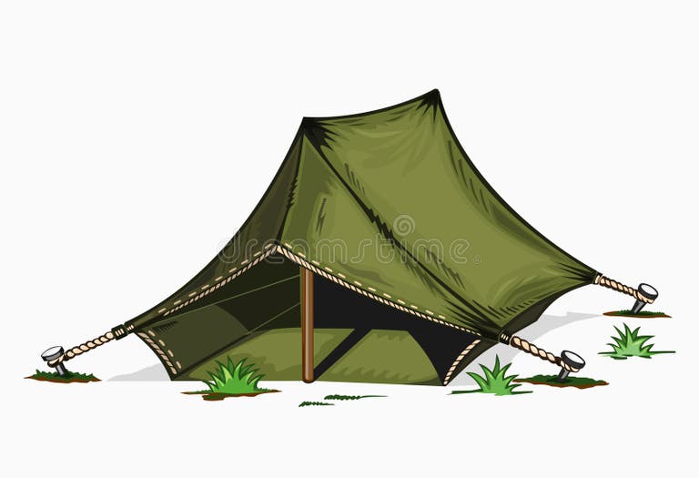 Illustration of Painted Tent Stock Vector - Illustration of adventure ...