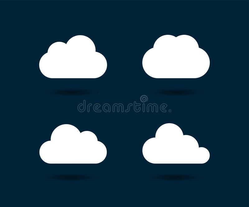 Cloud Icon Vector. Cloud Sign Symbol Stock Vector - Illustration of ...
