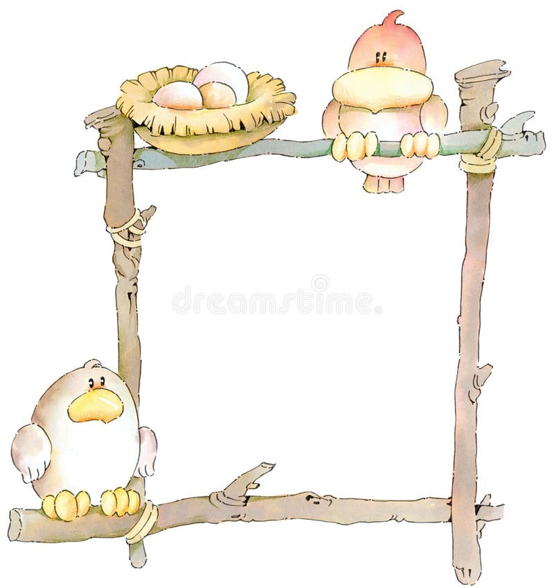 Clip Art Bird Nest Frame Stock Illustrations – 31 Clip Art Bird Nest ...