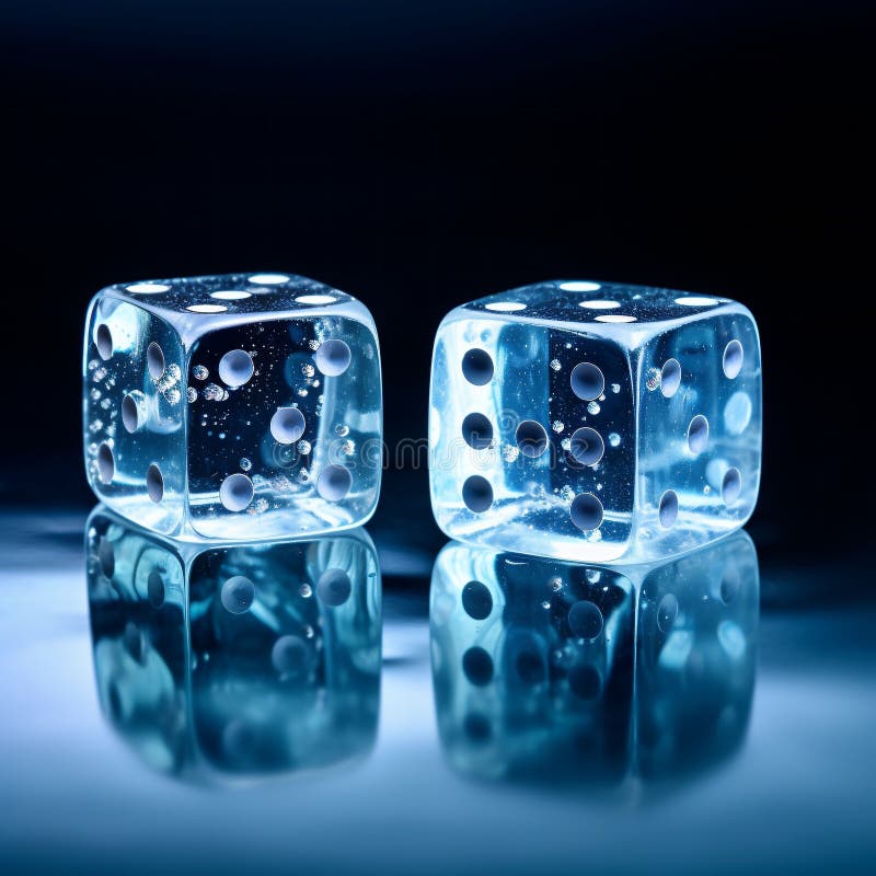 Illustration of Pair of Dice with Ice Shape Stock Illustration ...
