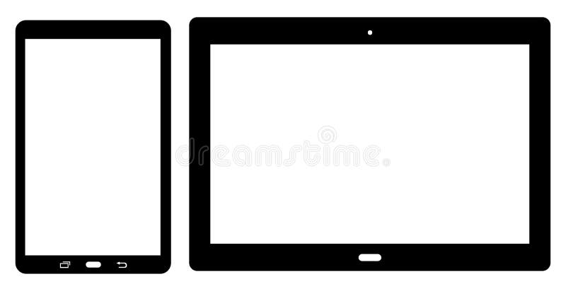 Tablet screens stock vector. Illustration of painted - 134538358