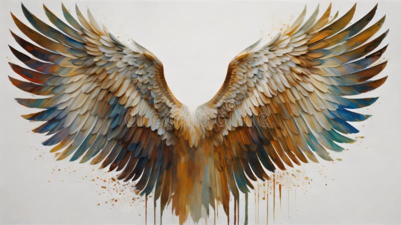 Illustration of a Pair of Dirty Wings for Mockup Stock Illustration ...