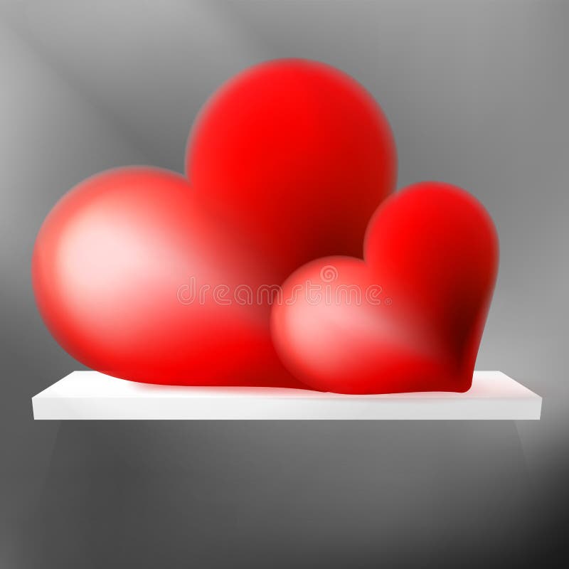 Illustration of Pair Valentine Heart. + EPS10 Stock Vector ...