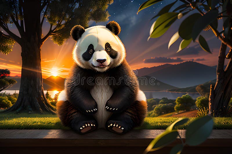 Sunset Panda Stock Illustrations – 199 Sunset Panda Stock Illustrations ...