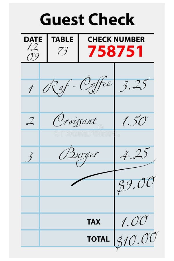 Illustration of Paper Check on White Background Stock Illustration ...