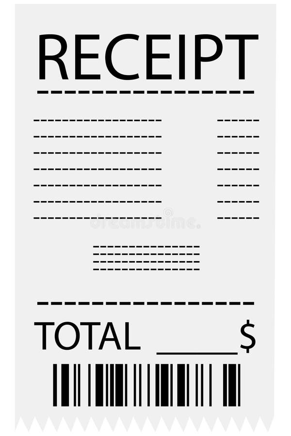 Illustration of Paper Check on White Background Stock Illustration ...