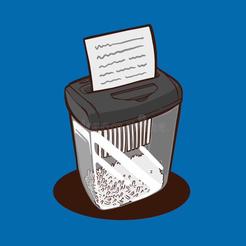 Illustration of Paper Shredder Office Tools Stock Illustration ...