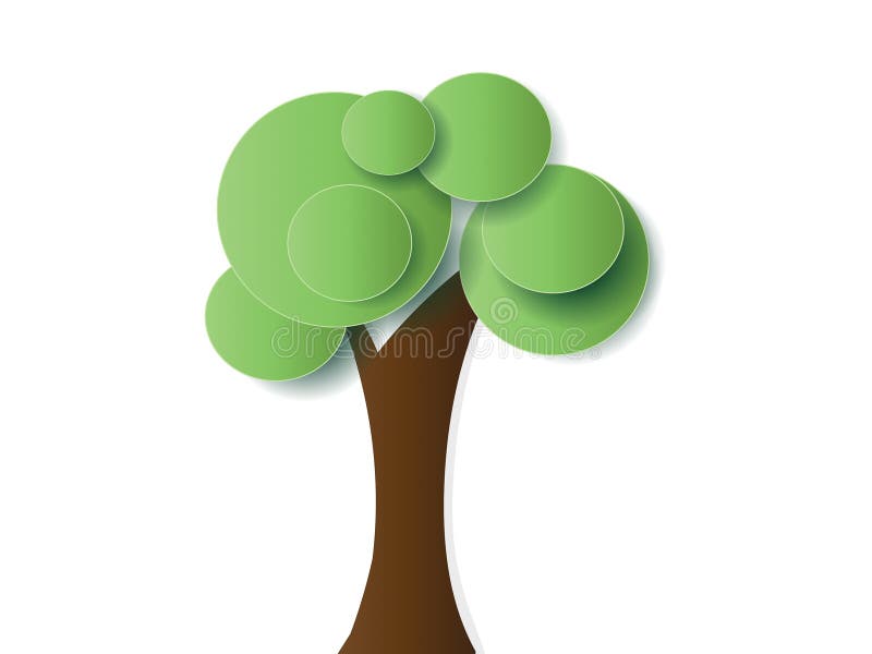 Illustration of a Paper Tree Stock Illustration - Illustration of ...