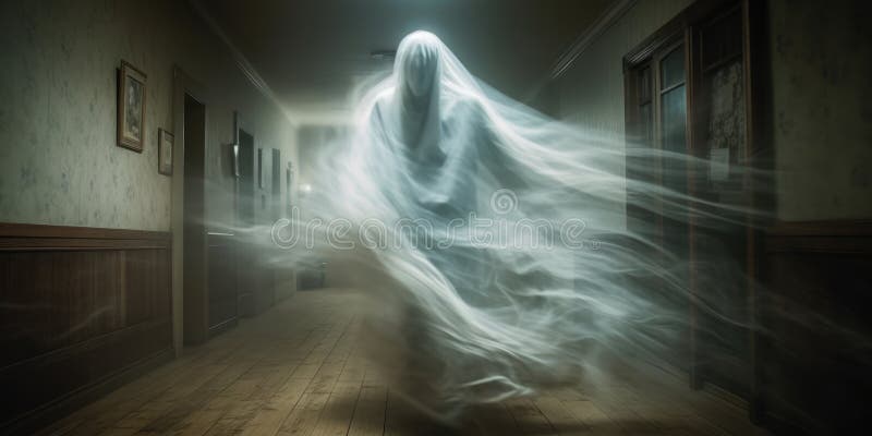 Paranormal Activity of an Apparition Approaching Stock Image - Image of ...