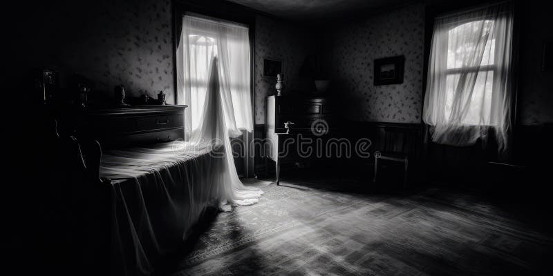 Face of a Woman Paranormal Activity Inside an Old House Dining Room ...